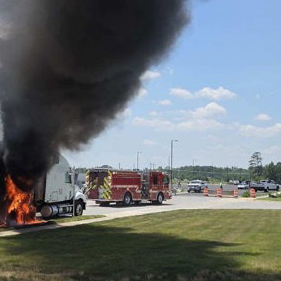 Tractor-trailer hauling solar panels catches fire in Suffolk ...